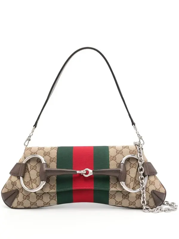 Gucci Medium Horsebit Chain Shoulder Bag - Neutrals
