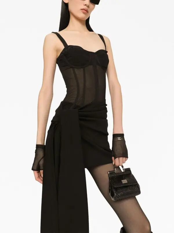 Dolce & Gabbana Draped Bustier Mini Dress