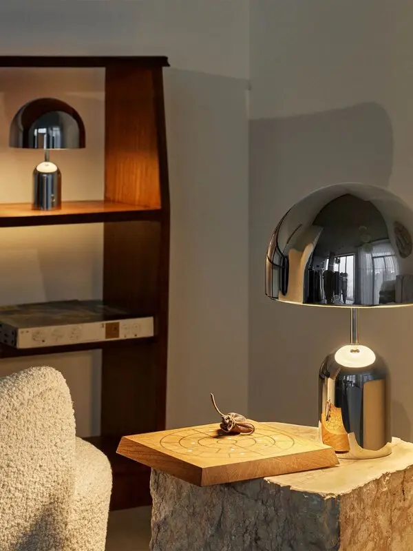 TOM DIXON Bell Portable Table Lamp - Silver