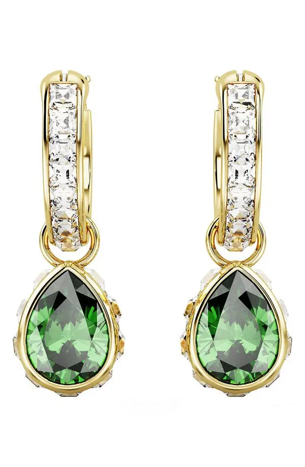 SWAROVSKI Chroma Crystal Drop Hoop Earrings