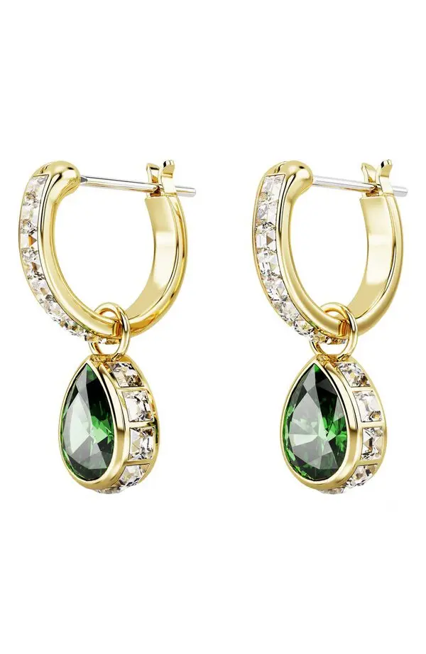 SWAROVSKI Chroma Crystal Drop Hoop Earrings