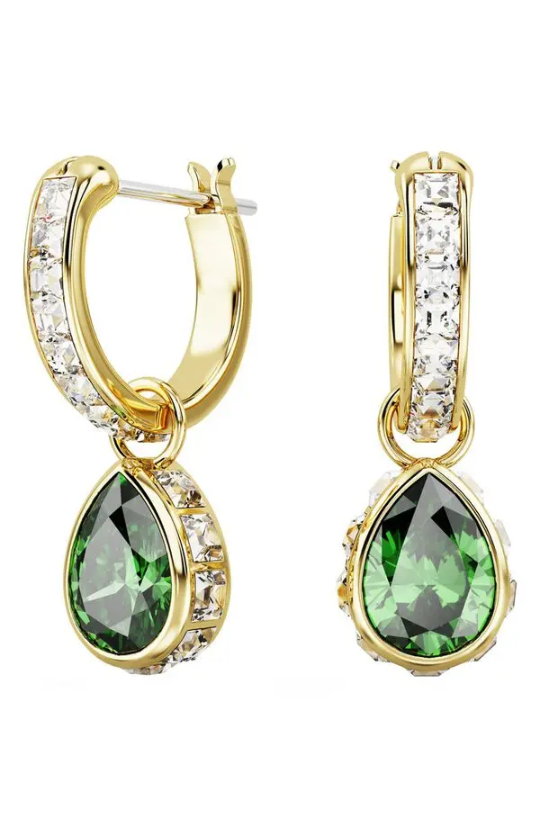 SWAROVSKI Chroma Crystal Drop Hoop Earrings