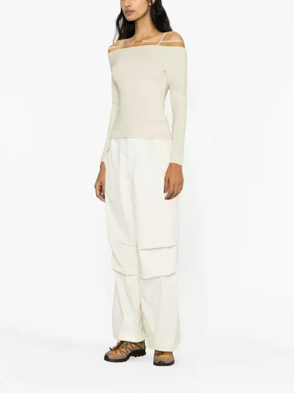 Jacquemus Le T-shirt Sierra Off-shoulder Top