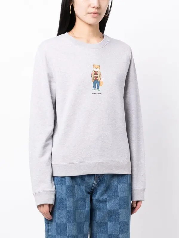 Maison Kitsuné Fox-print Cotton Sweatshirt