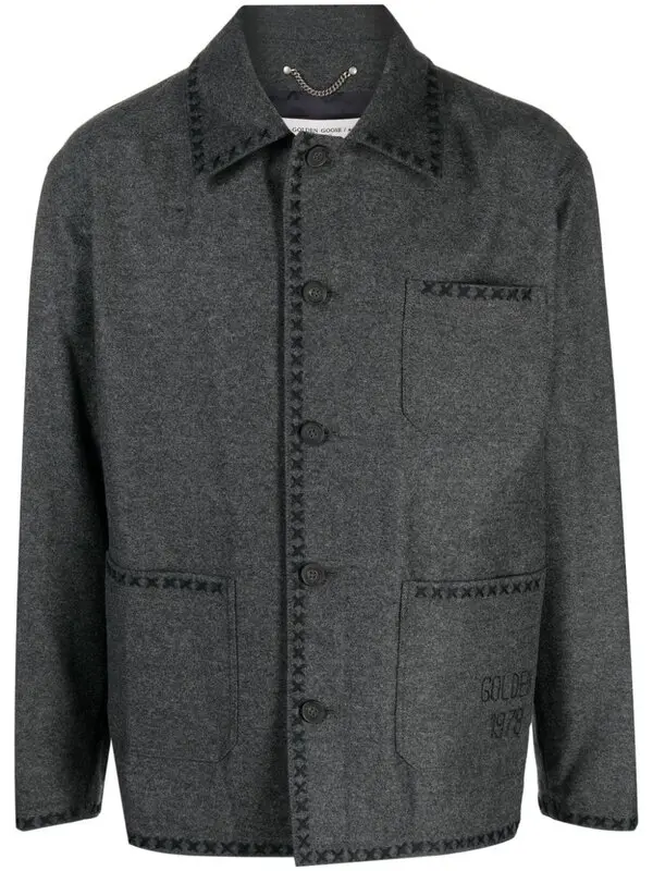 GOLDEN GOOSE Embroidered Wool Jacket