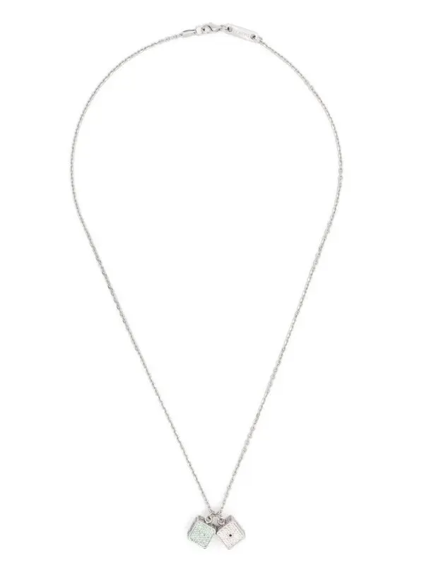 DARKAI Dice Crystal Pendant Necklace