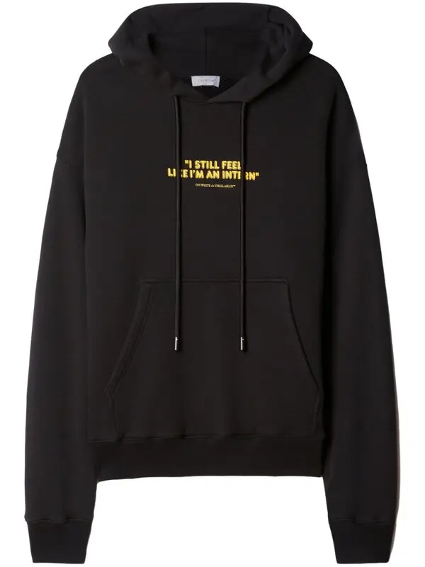Off-White Intern Slogan-print Cotton Hoodie