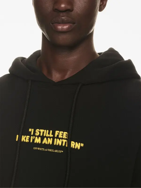 Off-White Intern Slogan-print Cotton Hoodie