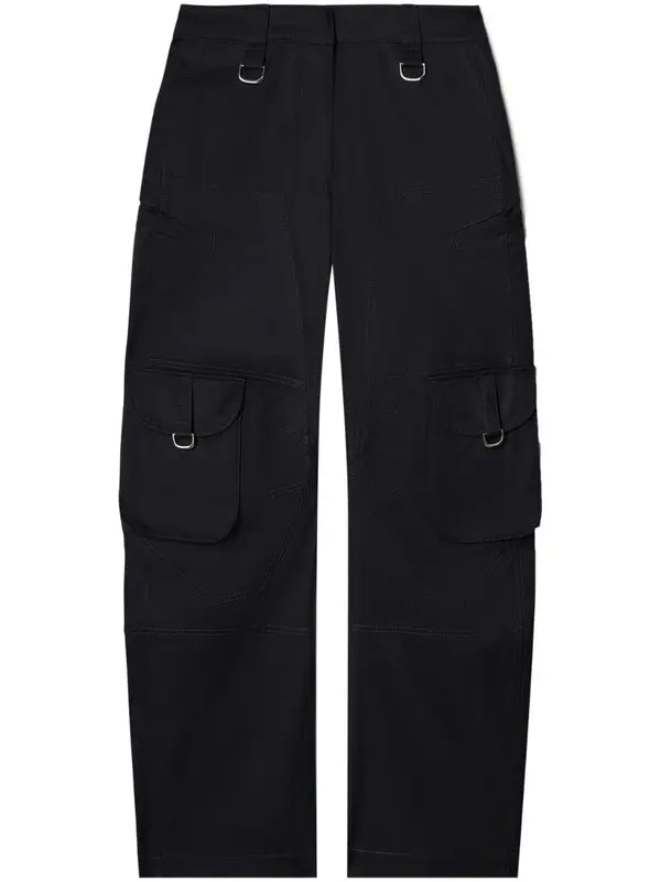 Off-White Straight-leg Cotton Cargo Trousers - Black