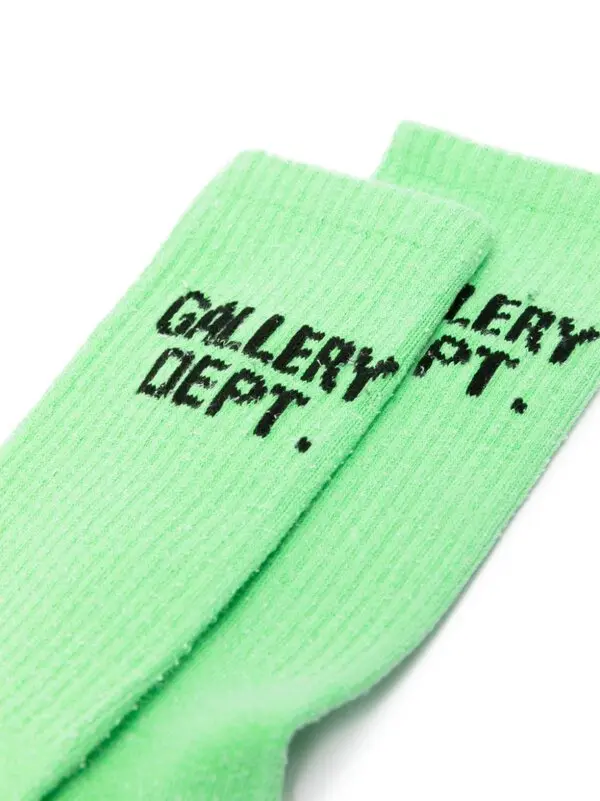 GALLERY DEPT. Intarsia-knit Ankle Socks - Green
