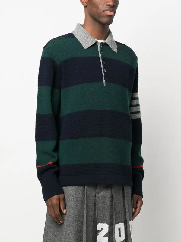 Thom Browne Rugby Jacquard Polo Shirt