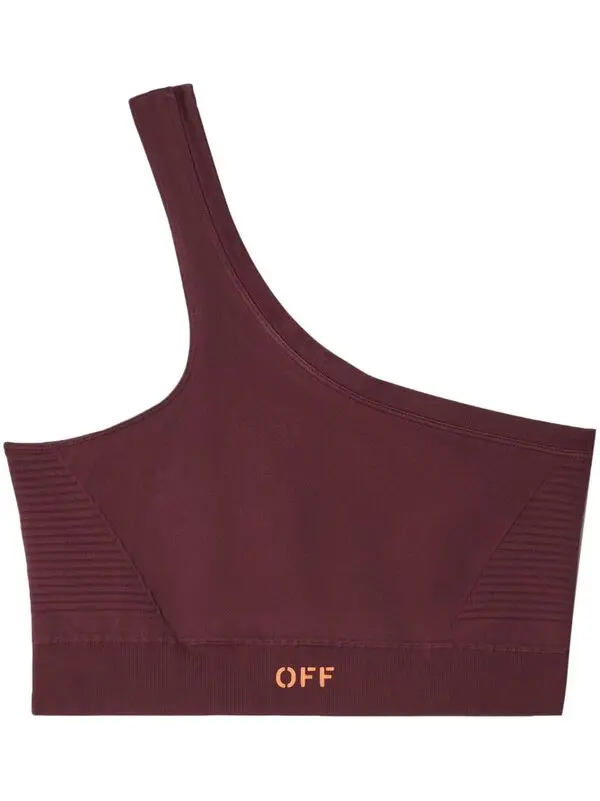Off-White Off Stamp One-shoulder Sports Bra