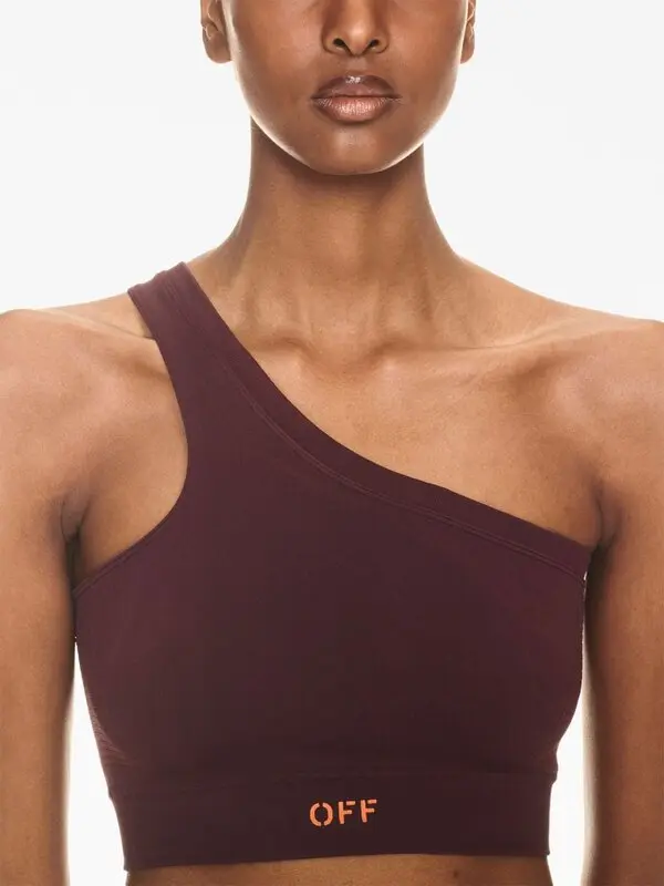 Off-White Off Stamp One-shoulder Sports Bra