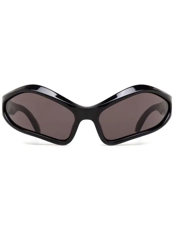 Balenciaga Fennec Oval Sunglasses - Black
