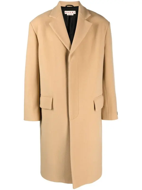 Marni Notched-lapels Single-breasted Coat - Neutrals