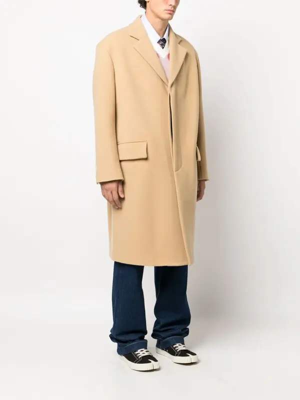 Marni Notched-lapels Single-breasted Coat - Neutrals