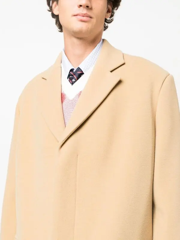Marni Notched-lapels Single-breasted Coat - Neutrals