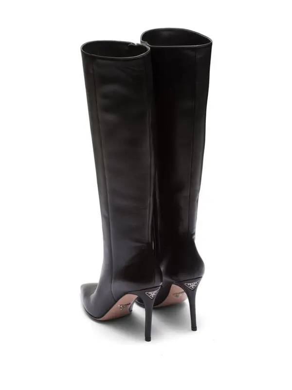 Prada 95mm Nappa Leather Knee-high Boots