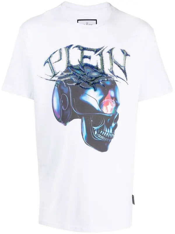 Philipp Plein Ss Chrome Round-neck T-shirt - White