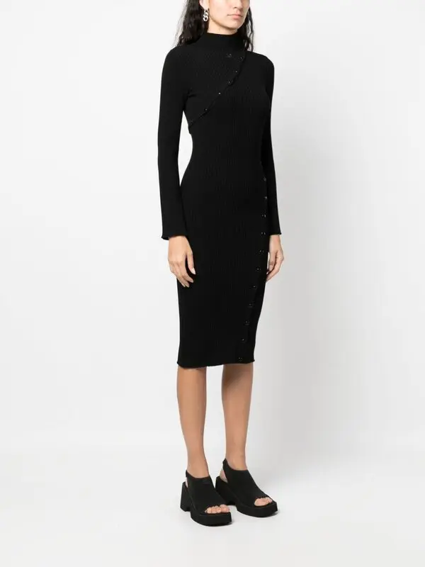 COURREGES Ribbed Knit Dress