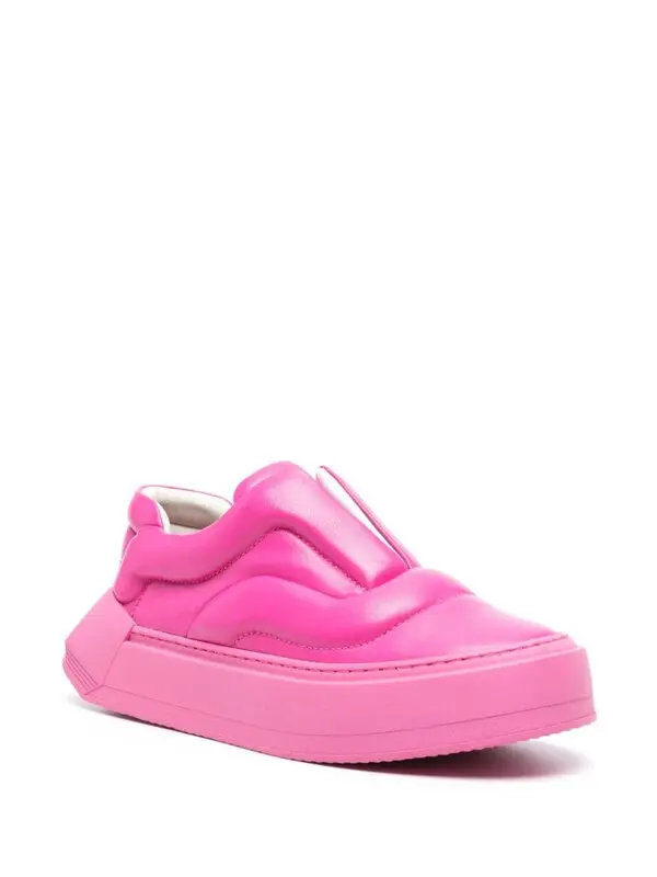 Pierre Hardy Skate Cubix Leather Sneakers - Pink
