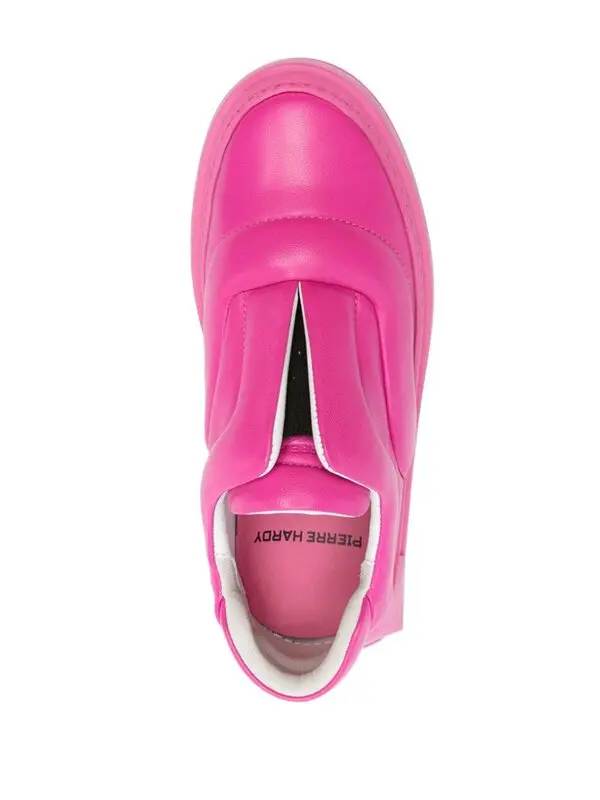 Pierre Hardy Skate Cubix Leather Sneakers - Pink