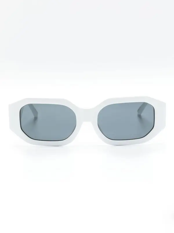 Linda Farrow X The Attico Blake Rectangle-frame Sunglasses - White