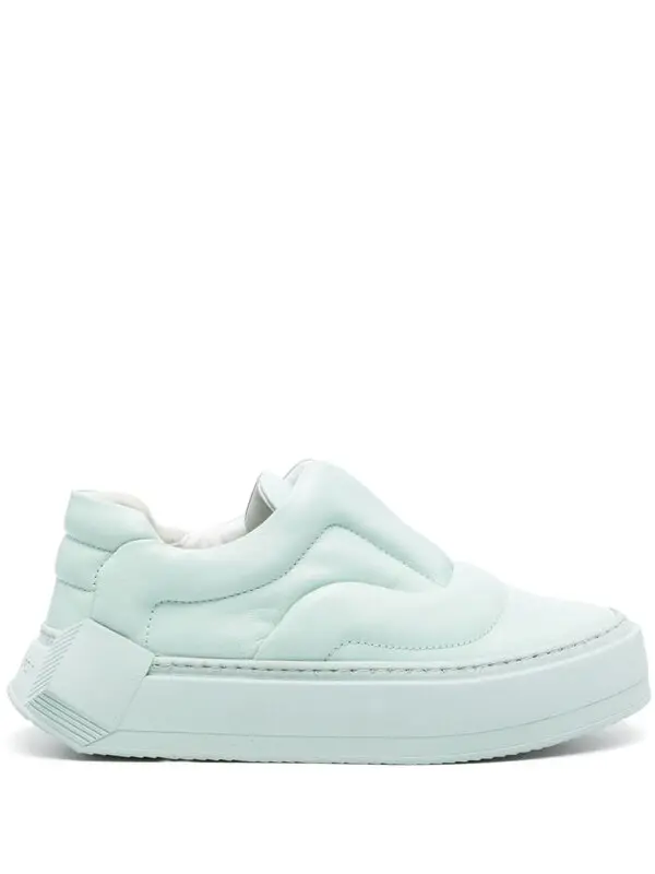 Pierre Hardy Skate Cubix Leather Sneakers - Green