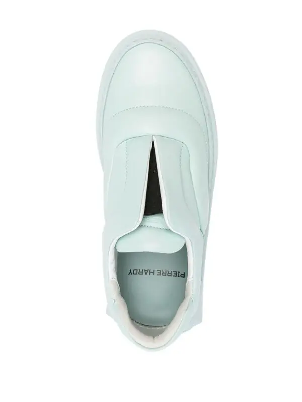 Pierre Hardy Skate Cubix Leather Sneakers - Green