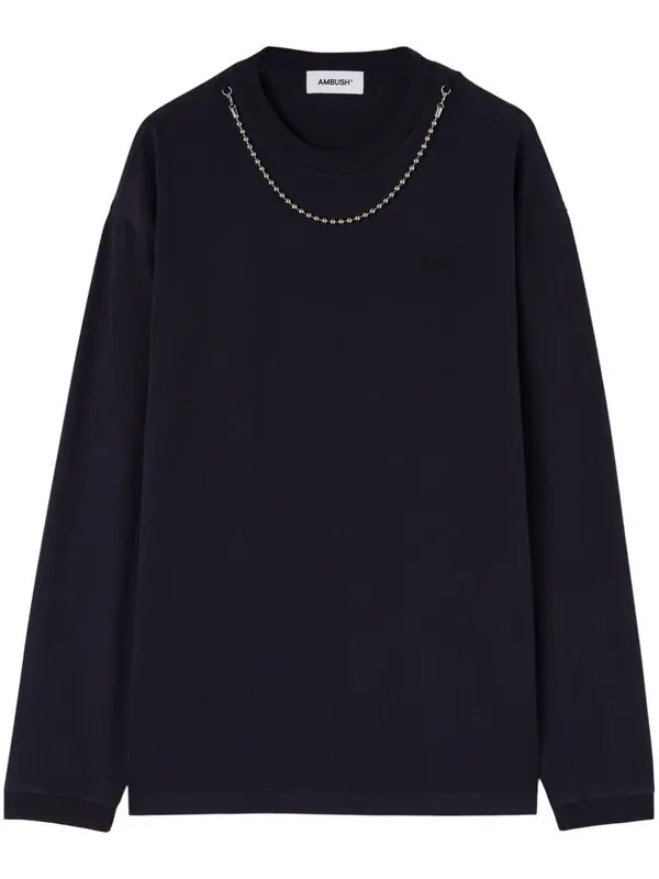 AMBUSH Chain-embellished Cotton Sweatshirt