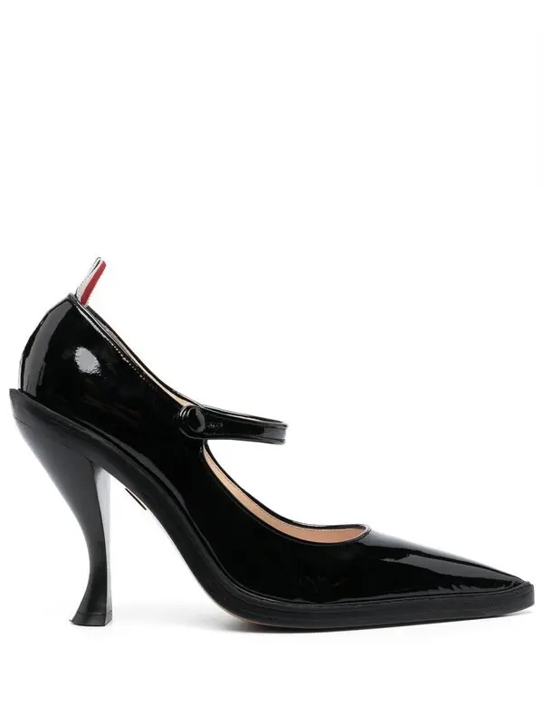 Thom Browne Cross-strap Mary Jane Patent Pumps