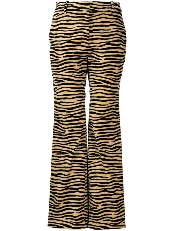 Rabanne Tiger-print Straight-leg Trousers