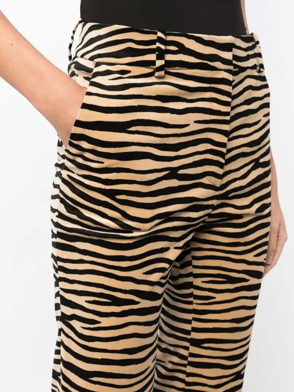 Rabanne Tiger-print Straight-leg Trousers