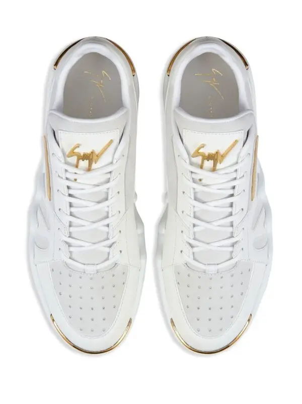 GIUSEPPE ZANOTTI Talon Leather Sneakers - White