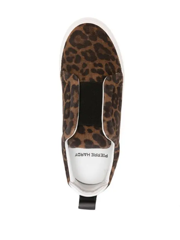 Pierre Hardy Leopard-pattern Slider Sneakers