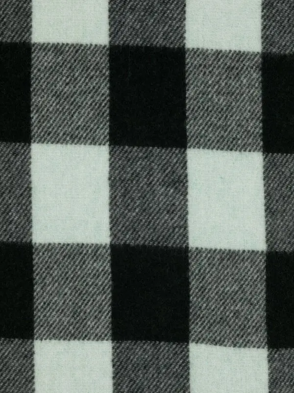 Woolrich Reversible Gingham-check Wool Scarf - Green