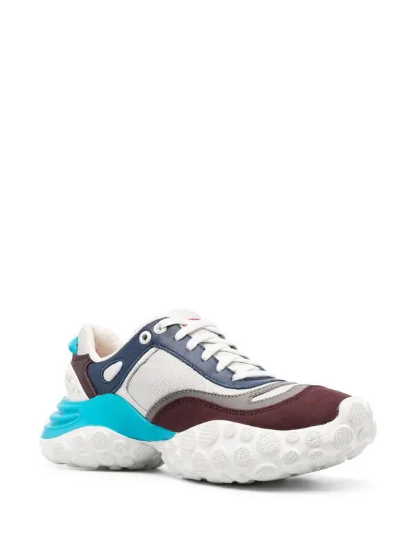 Camper Colour-block Panelled Leather Sneakers - Blue