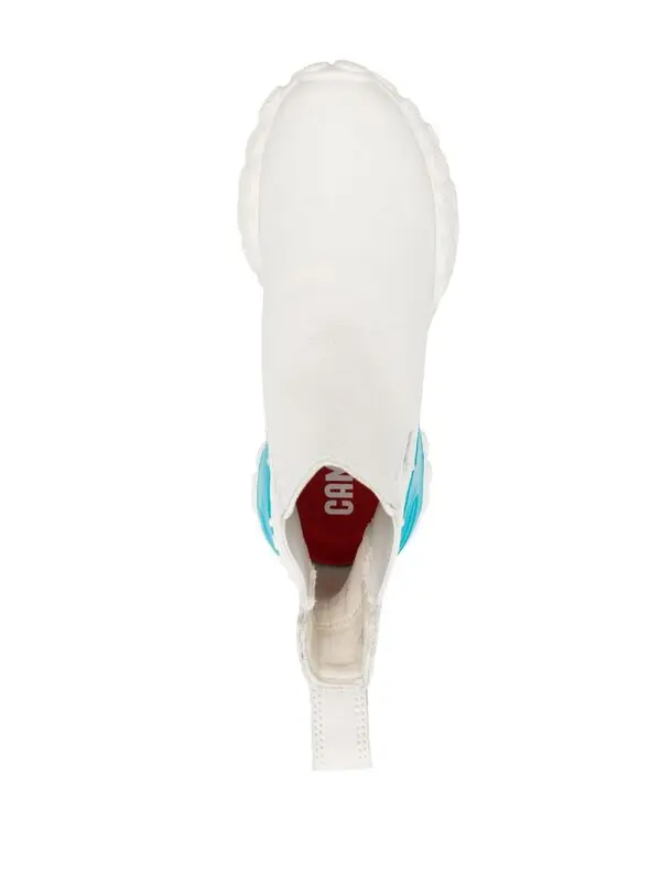Camper Contrasting-sole Leather Boots - White