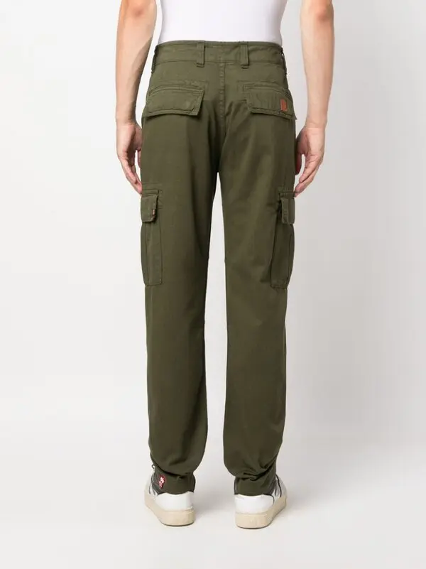Alpha Industries Straight-leg Cotton Cargo Trousers - Green