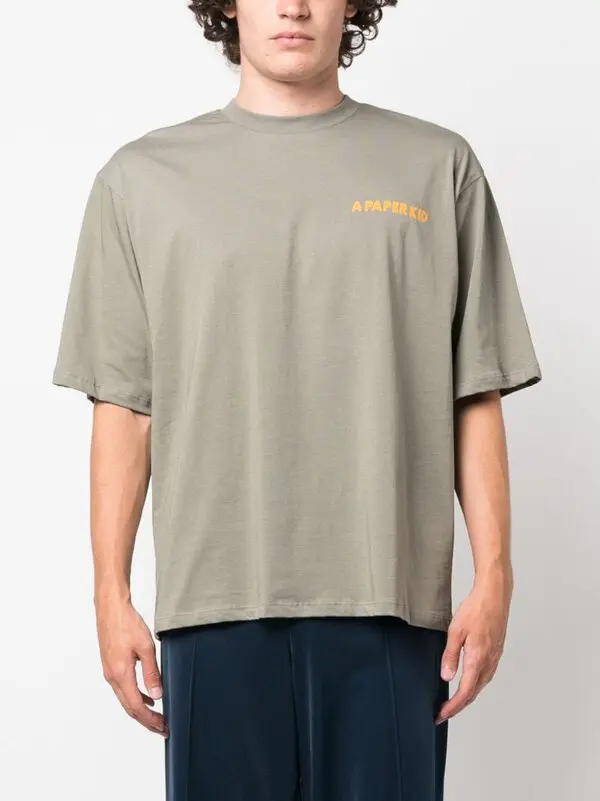 A PAPER KID Logo-print Cotton T-shirt