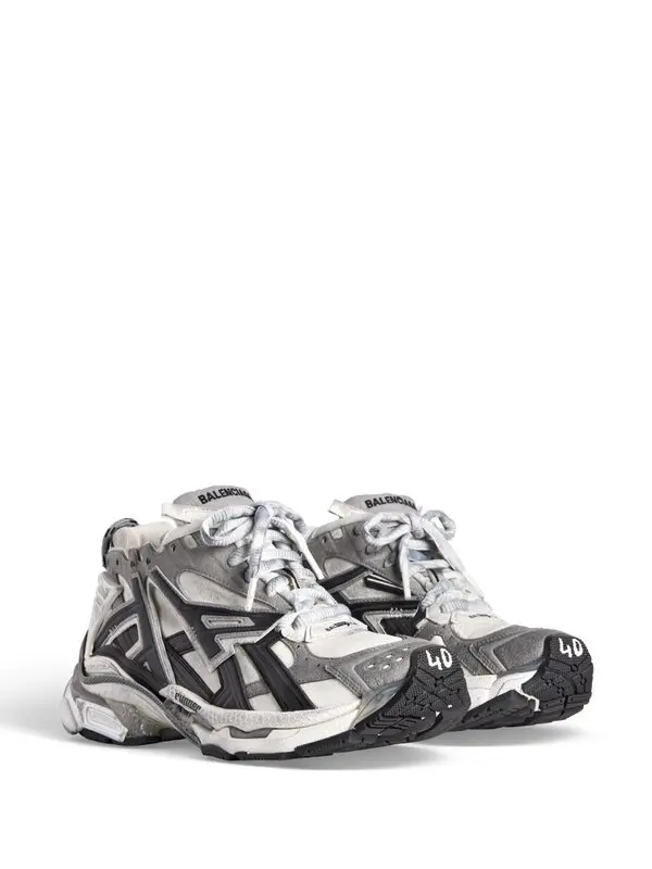 Balenciaga Runner Panelled Sneakers - Grey