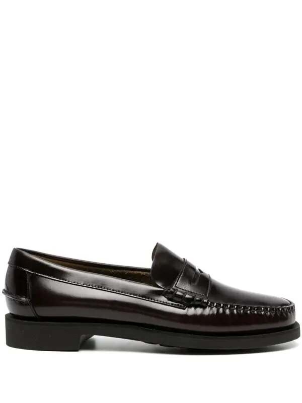 SEBAGO Leather Penny Loafers - Brown