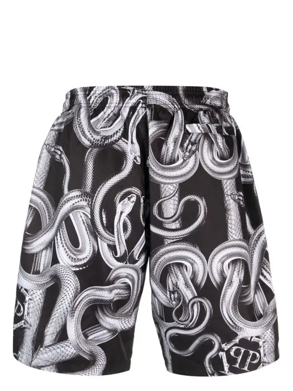 Philipp Plein Snake Logo-print Swim Shorts