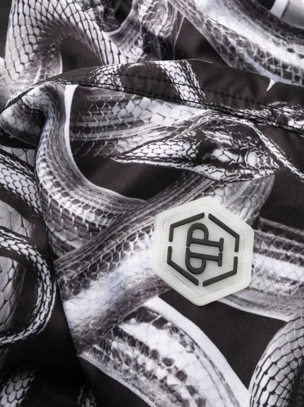 Philipp Plein Snake Logo-print Swim Shorts