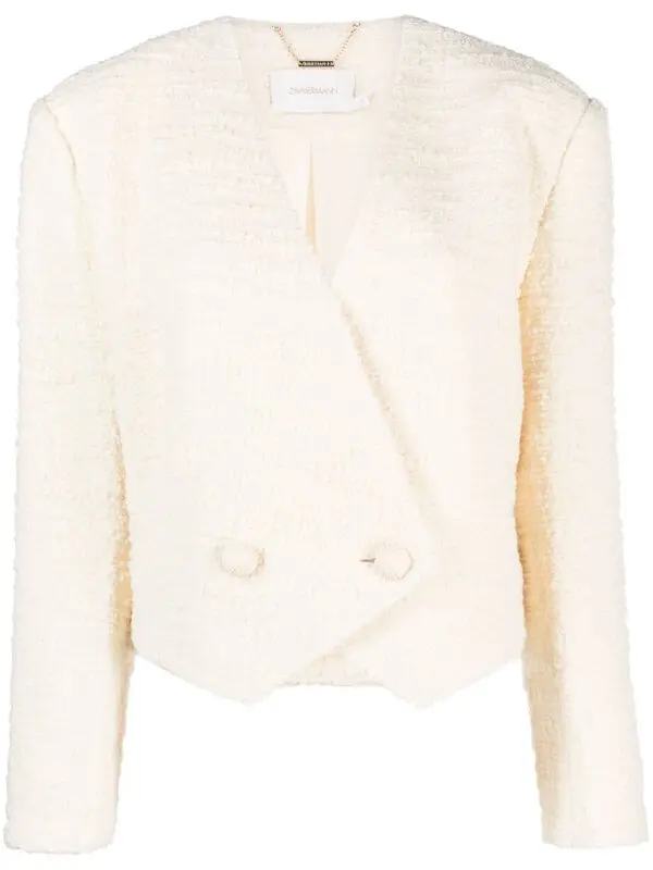 Zimmermann Luminosity Cropped Blazer - White