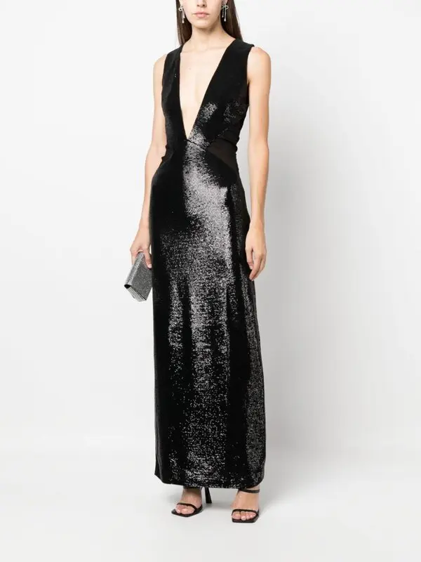 REV Sequin-embellished Maxi Dress