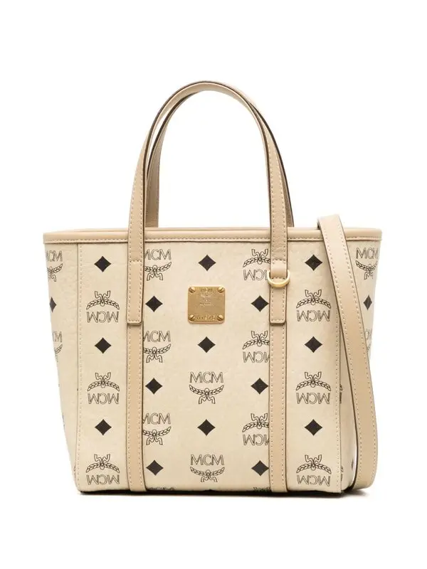 Mcm Aren Mini Tote Bag - Neutrals