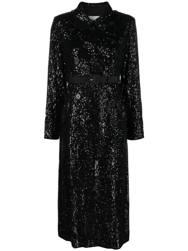 SELF-PORTRAIT Sequined Embellishment Coat