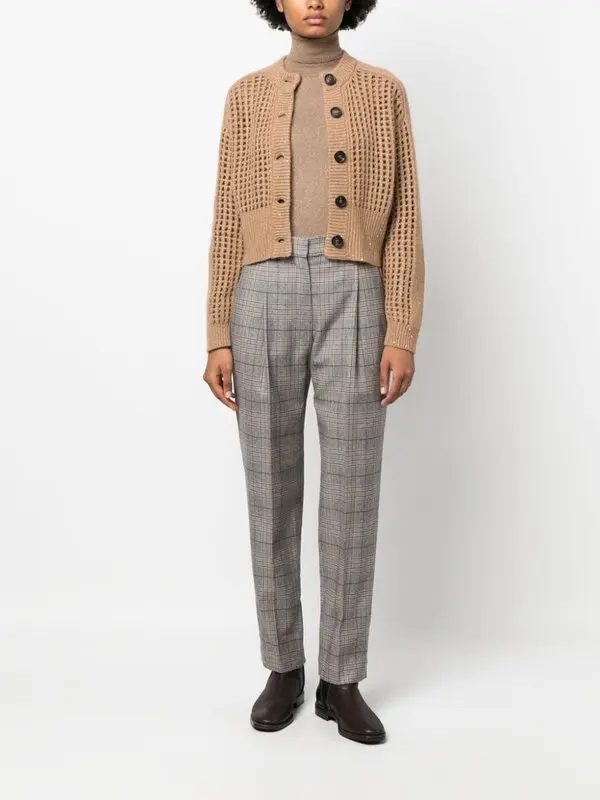 Brunello Cucinelli Checked Tailored Trousers