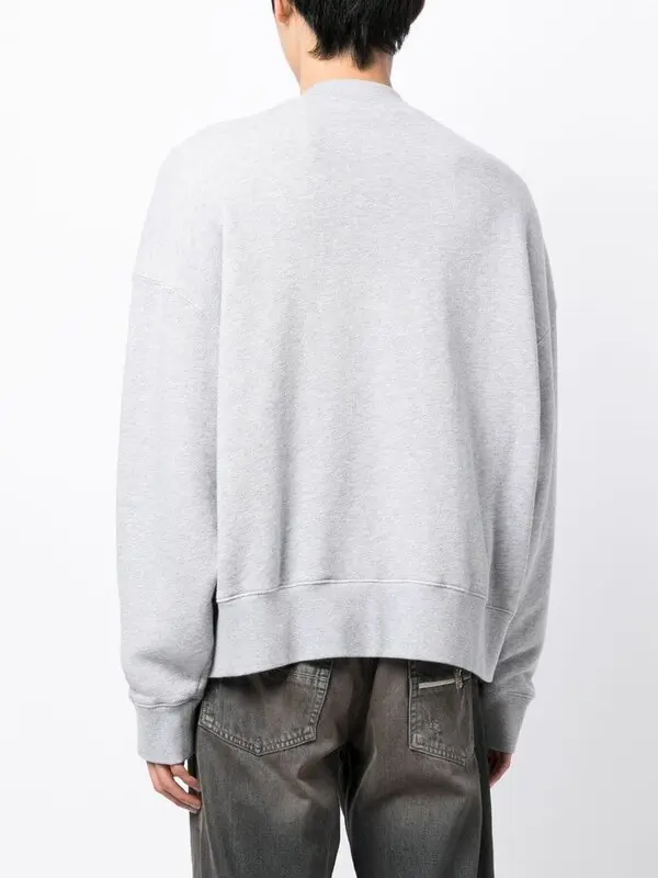 Palm Angels Graphic-print Cotton Sweatshirt - Grey